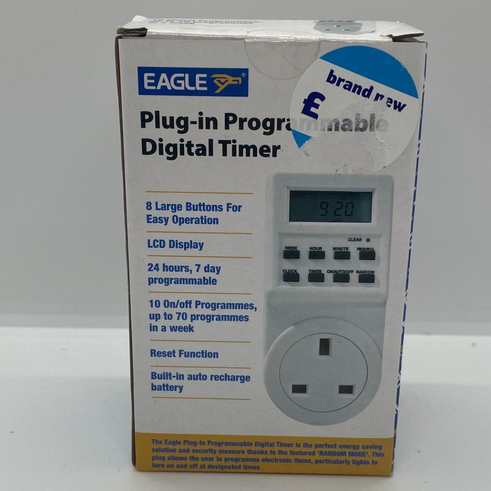 Pre-owned Eagle Plug-In Programmable Digital Timer - Own4Less